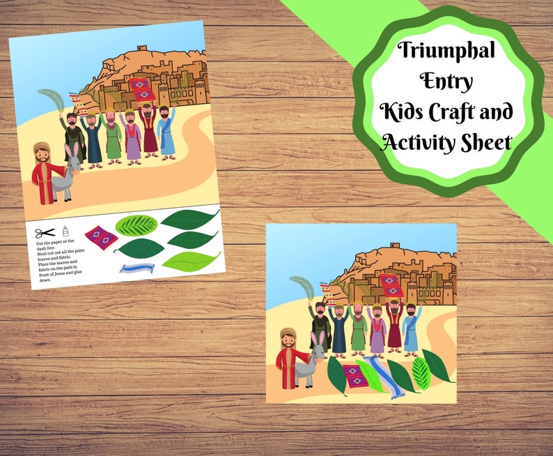 Triumphal Entry Activity Sheets Palm Sunday Craft Jesus - Etsy