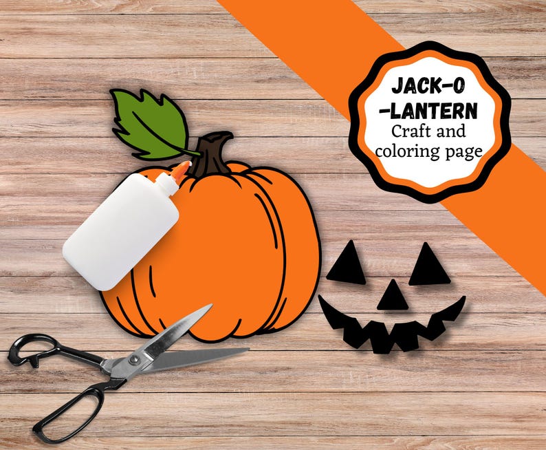 Jack-o-lantern Craft, Printable Pumpkin/jack-o-lantern Craft That is ...
