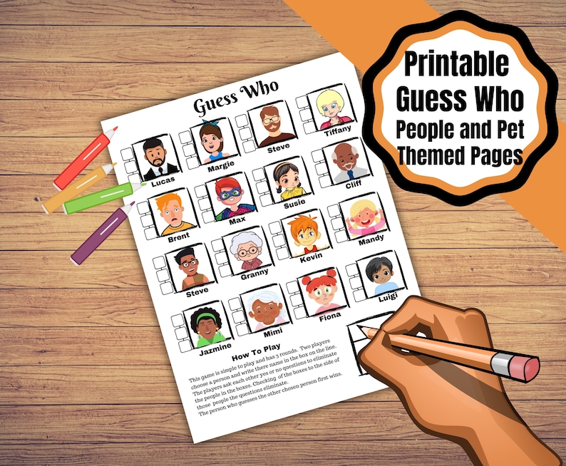 Printable Guess Who Game Pages. Guess Who Pirate and Historical People ...