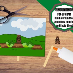 Printable Groundhog Craft and Activity Pack. Pop-up Groundhog Craft ...