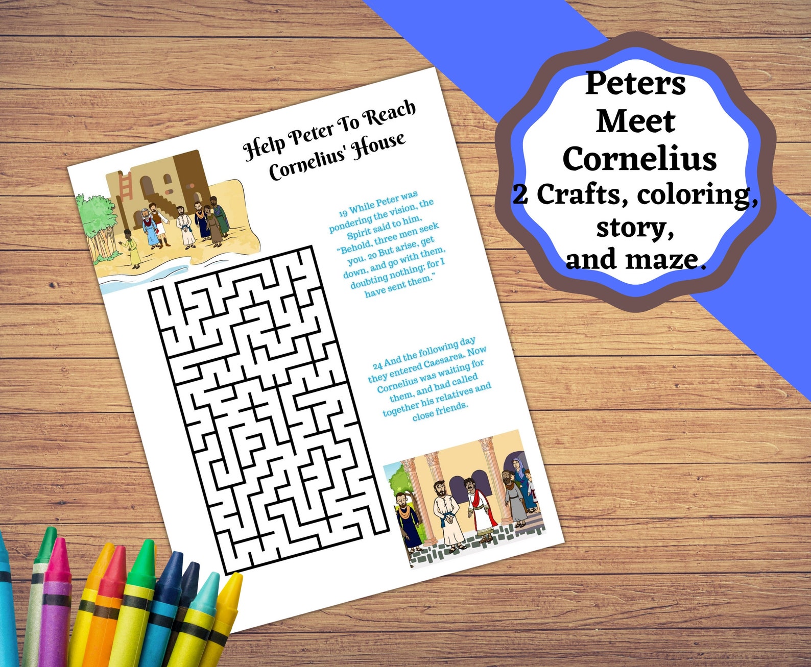 Printable Activity Set for Peter's Vision, and Peter Meets Cornelius ...