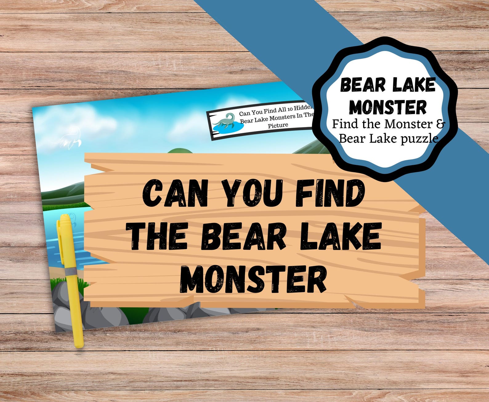 Bear Lake Monster Printable Games, Find the Hidden Bear Lake Monster ...