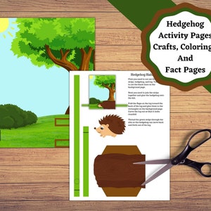 Hedgehog Activity Pages, Printable Craft and Educational Pages for ...