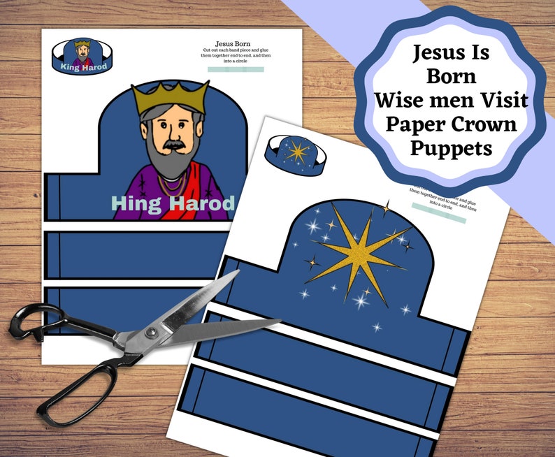 Printable Paper Crowns for the Story of Jesus's Birth and Visit by the ...