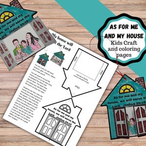 Printable as for Me and My House We Will Serve the Lord, Kids Craft and ...