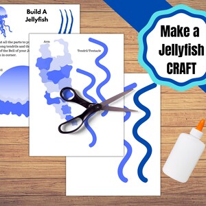 Printable Jellyfish Kids Craft. Three Colored Jellyfish to Cut Out and ...