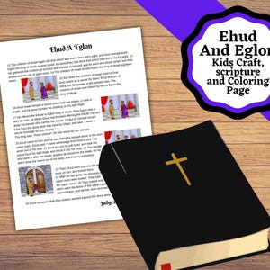 Printable Bible Lesson of Ehud and Eglon, God Frees Israel Through Ehud ...