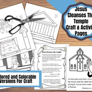 Printable, Jesus Cleanses the Temple Craft, Coloring, Scripture Pages ...