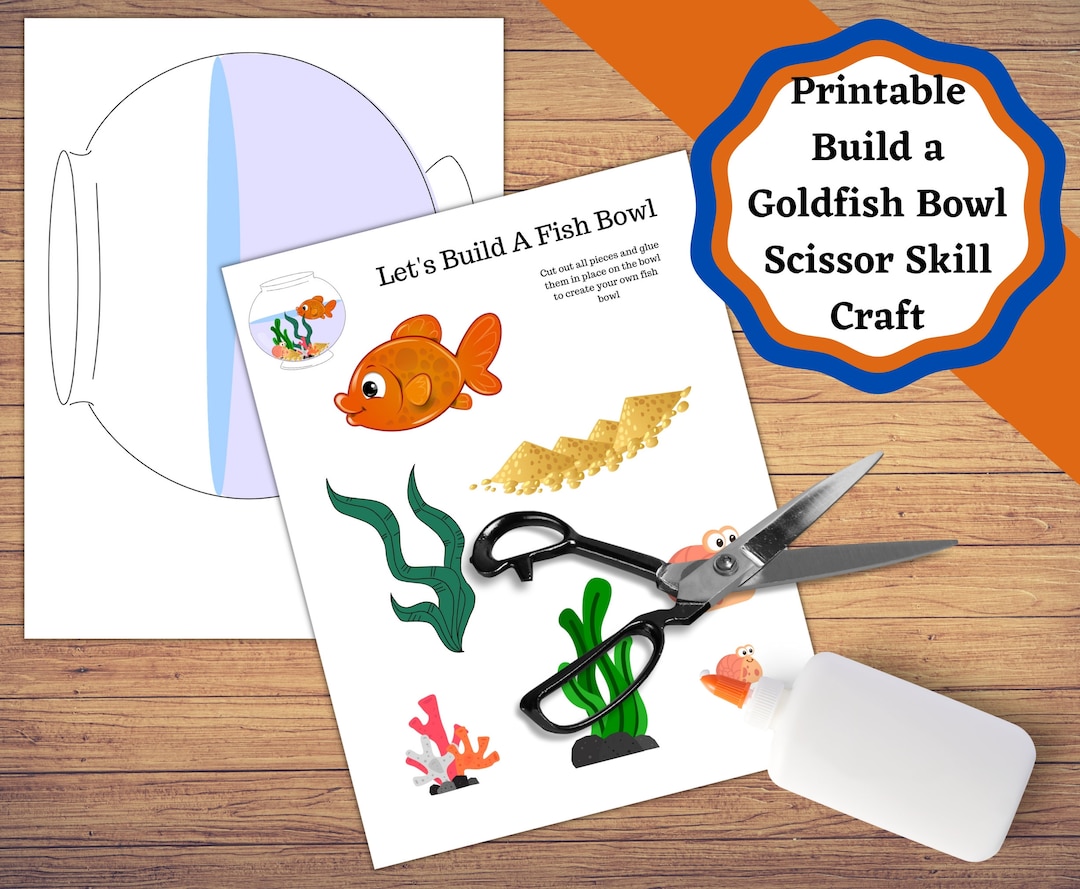 Printable Build a Fish Bowl. Kids Craft Printable Goldfish Bowl ...