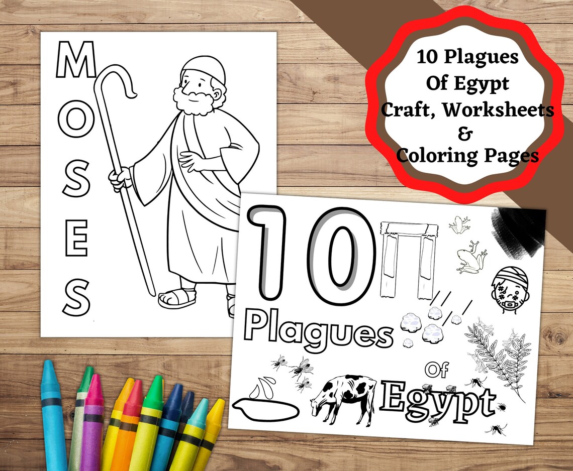 Moses and the 10 Plagues of Egypt. Plagues of Egypt Crafts, Worksheets ...