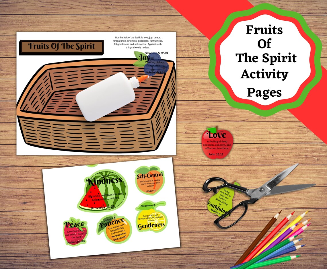 Printable Fruits of the Spirit Lesson Pages. Fruits of the Spirit Kids ...