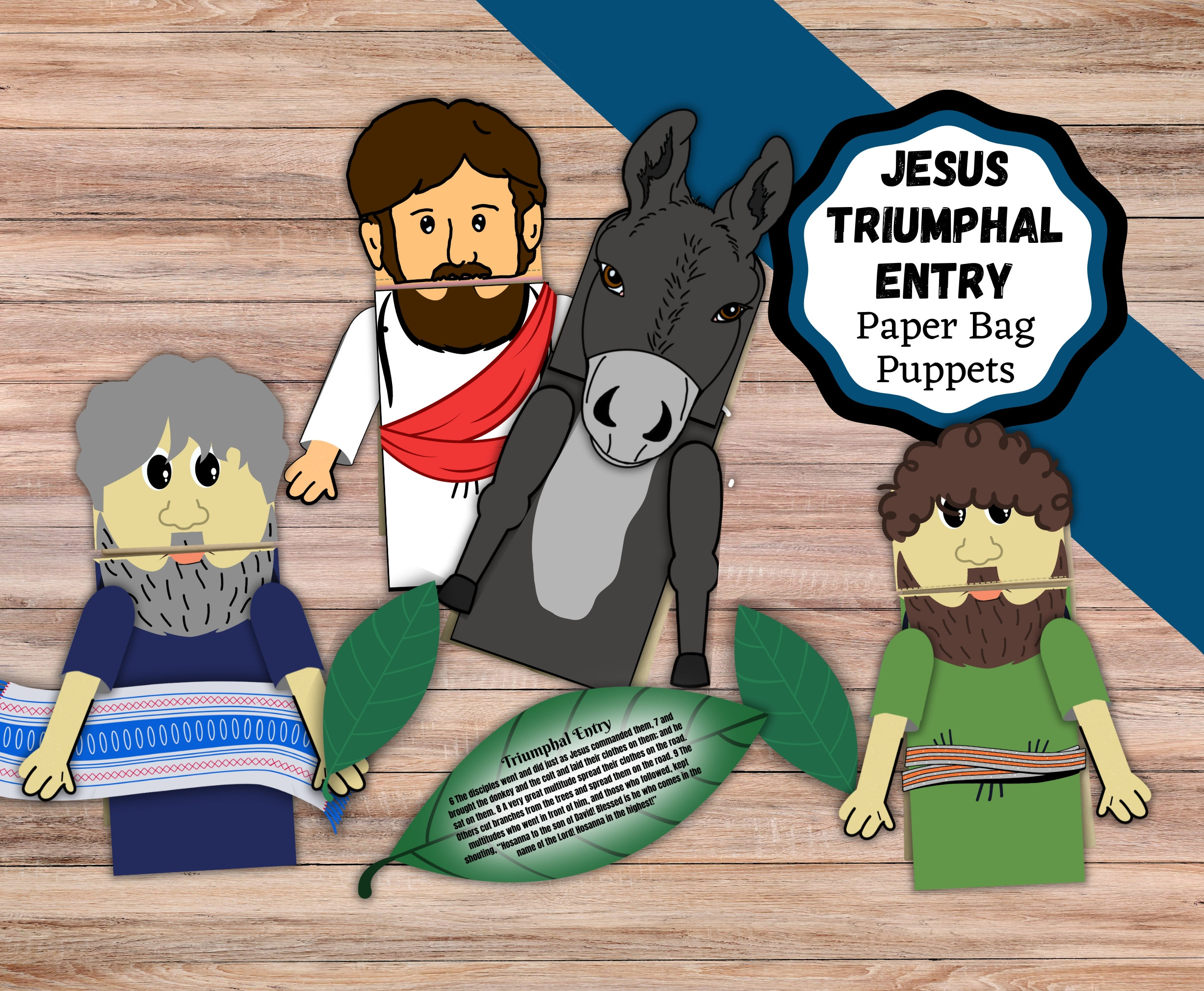 Printable Puppets for the Triumphal Entry, Paper Bag Puppet Templets ...
