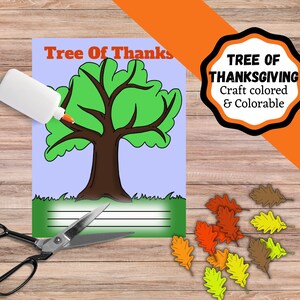 Tree of Thanksgiving, Printable Kids Craft About Showing What You Are ...
