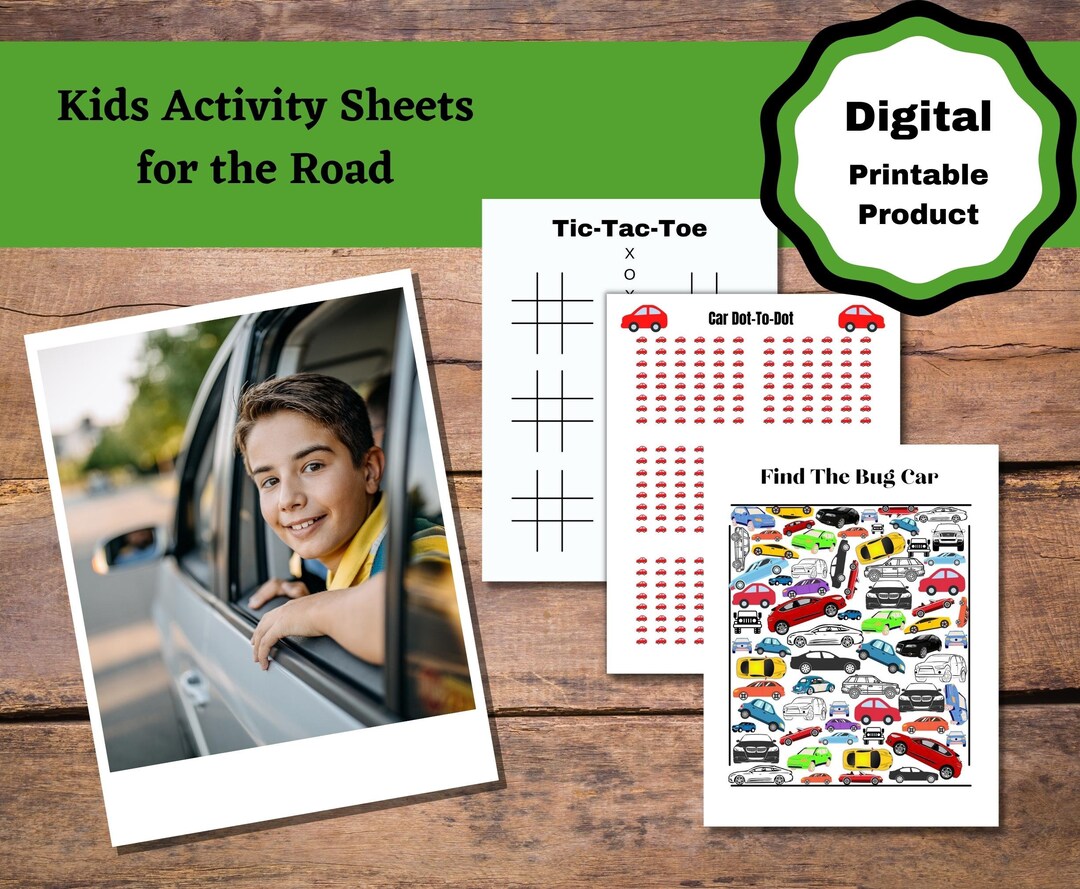 Car Ride Activity Sheets, Travel Pages Family Travel Games and I-spys ...