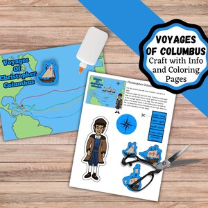 Columbus Day Kids Craft With Info Page and Coloring Page. Columbus Day ...