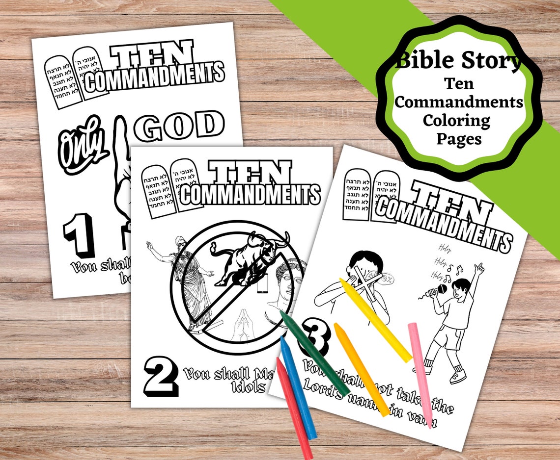 Printable Coloring Pages for Each of the 10 Commandments. Ten ...
