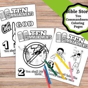 Printable Coloring Pages for Each of the 10 Commandments. Ten ...