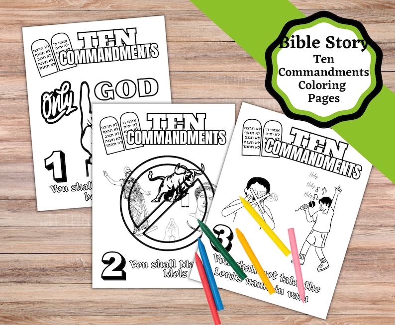 Printable Coloring Pages for Each of the 10 Commandments. Ten ...