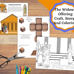 The Widows Offering, Printable Bible Lesson, Craft, Coloring, and Story ...