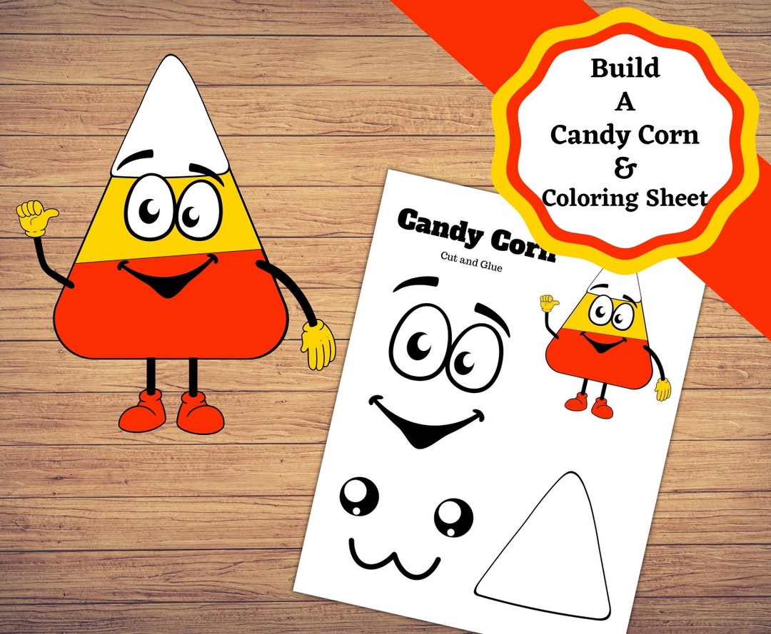 Printable Fall Candy Corn Craft and Decoration, Fall/halloween Craft ...