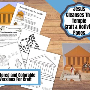 Printable, Jesus Cleanses the Temple Craft, Coloring, Scripture Pages ...