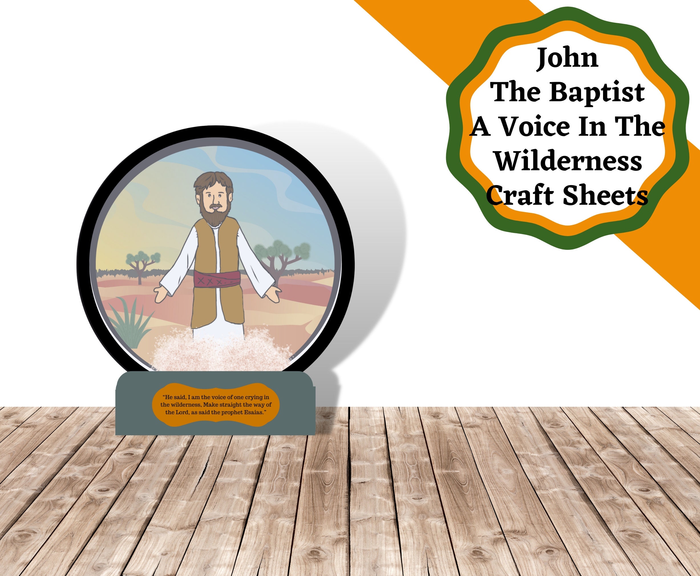 John the Baptist, Printable Craft Pages. Snow/sand Globe for a Voice in ...