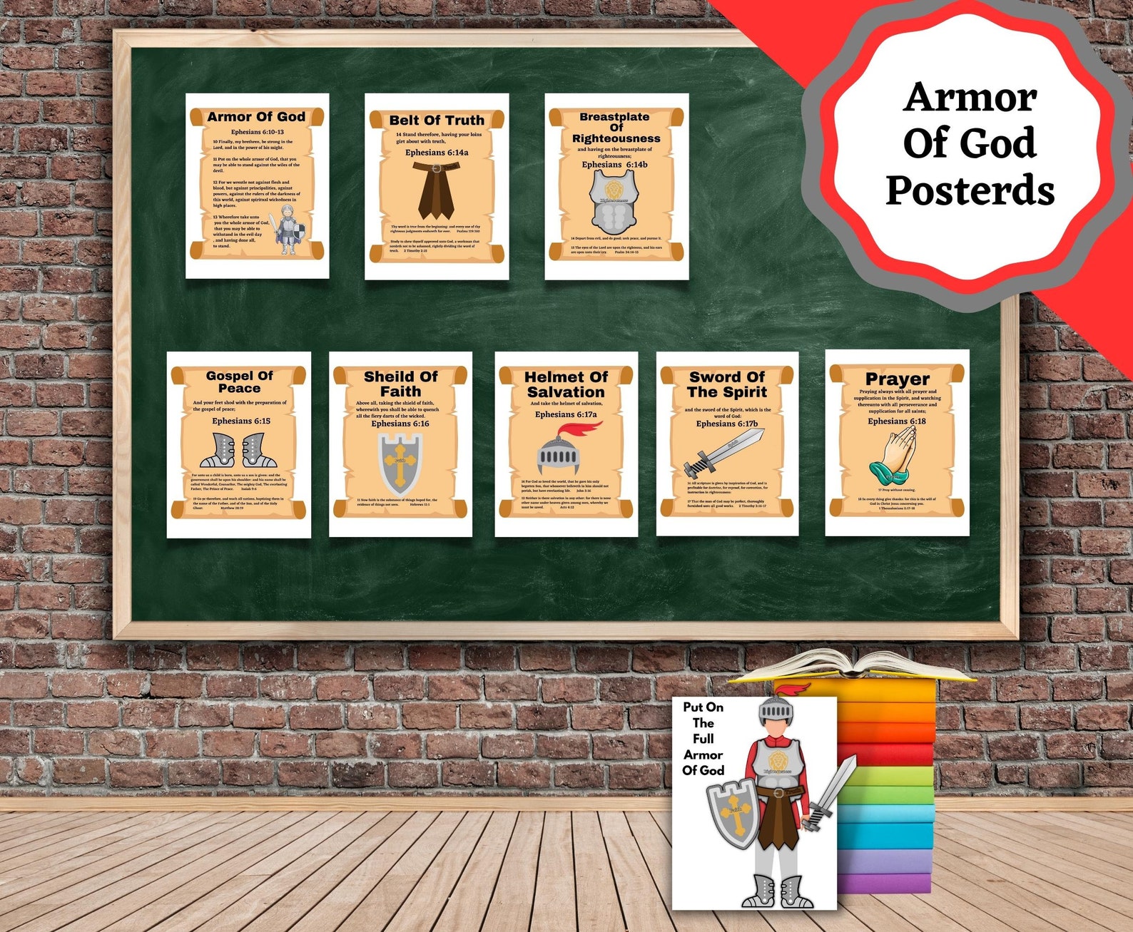 Printable Armor of God, Craft, Coloring, and Poster Pages. Armoreof God ...