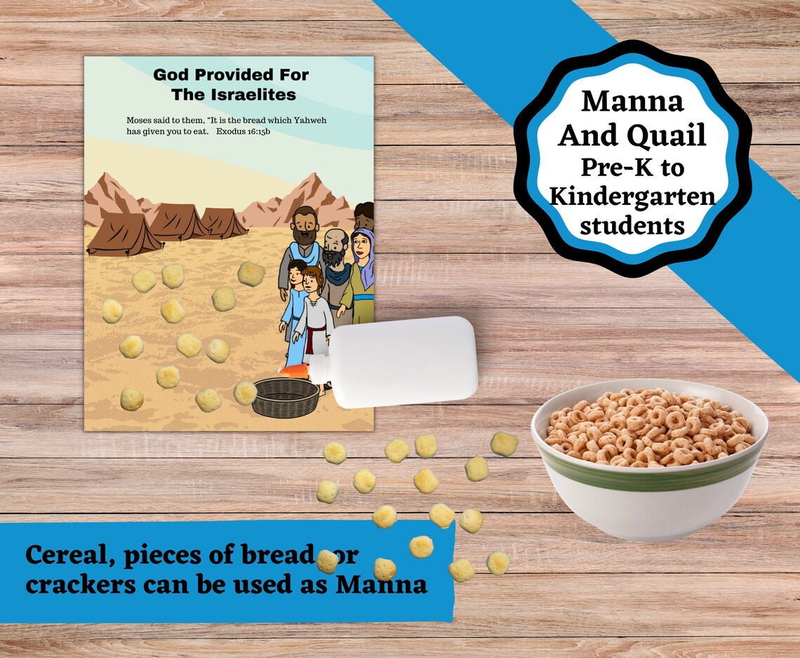 Manna From Heaven and Quail Young Kids Craft. Printable Craft and ...