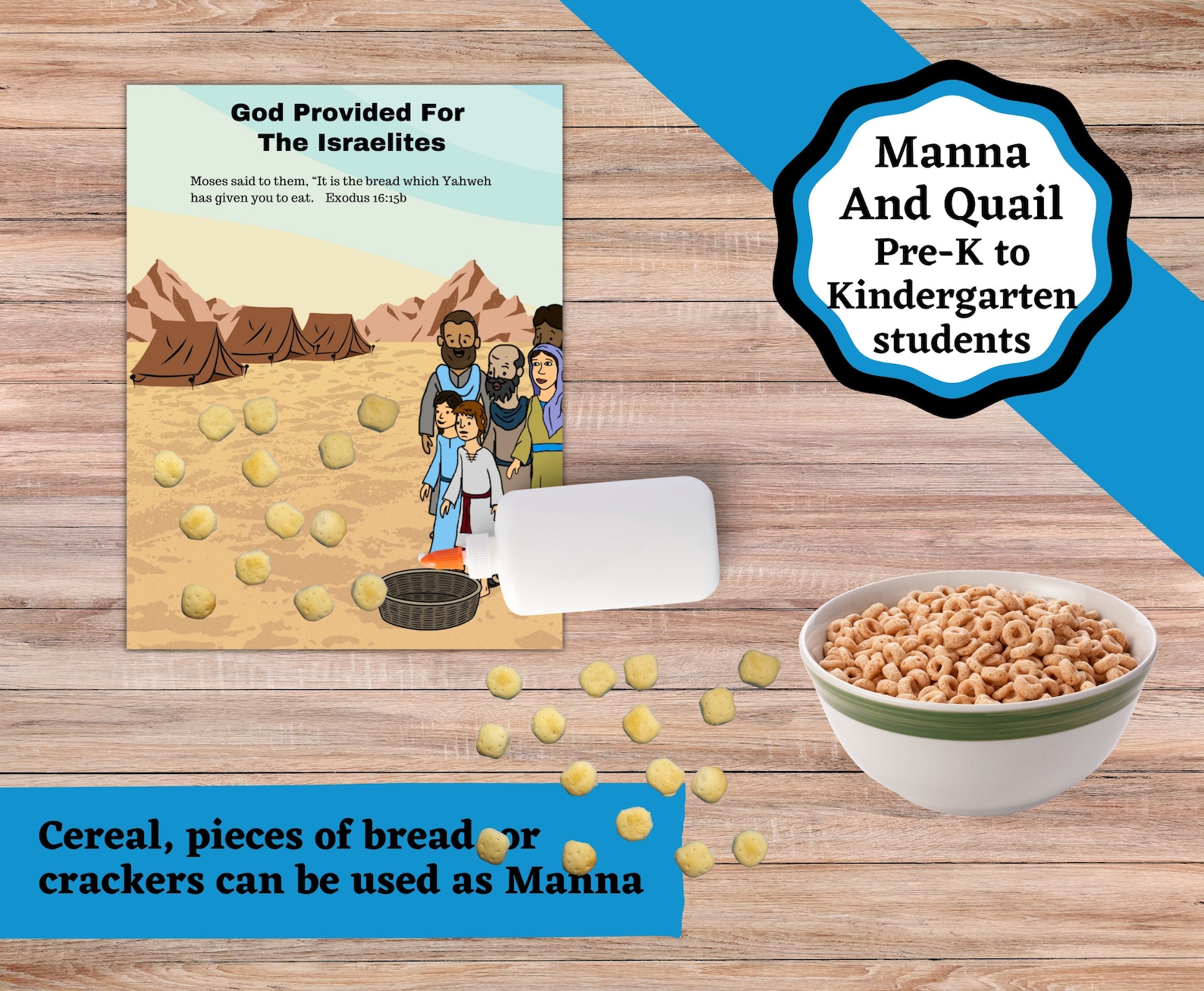 Manna From Heaven and Quail Young Kids Craft. Printable Craft and ...