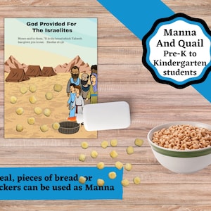 Manna From Heaven and Quail Young Kids Craft. Printable Craft and ...