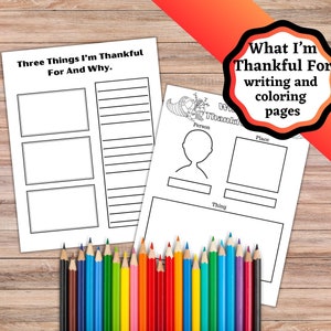 Printable Coloring Pages for Showing What You Are Thankful For, Kids ...