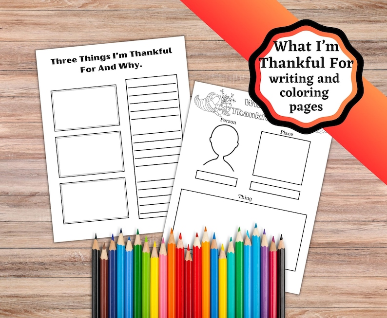 Printable Coloring Pages for Showing What You Are Thankful For, Kids ...