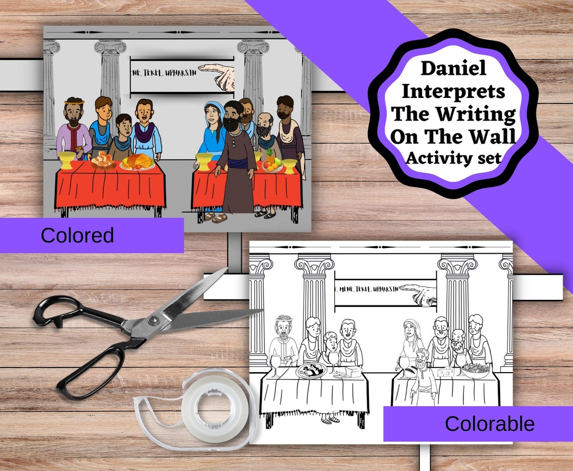 Printable Daniel Interprets the Writing on the Wall Activity Set ...