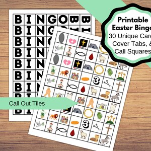 Printable Easter Themed Bingo, Christian Easter Themed Printable Bingo ...