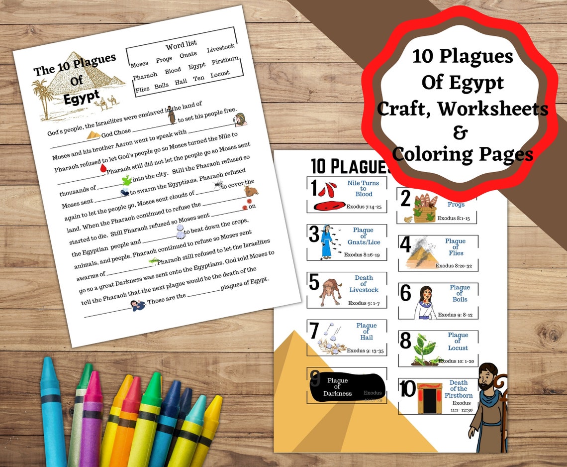 Moses and the 10 Plagues of Egypt. Plagues of Egypt Crafts, Worksheets ...