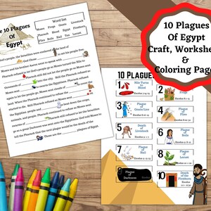 Moses and the 10 Plagues of Egypt. Plagues of Egypt Crafts, Worksheets ...