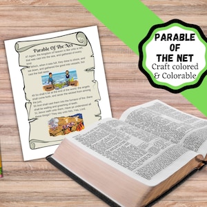 Parable of the Net Bible Craft With Scripture Page and Coloring/maze ...