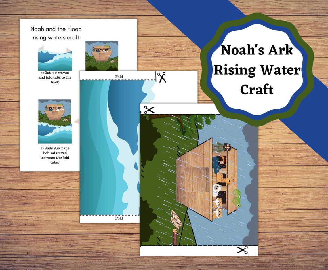 Noah's Ark Bundle, Printable Bible Lesson, Crafts, Coloring Pages ...