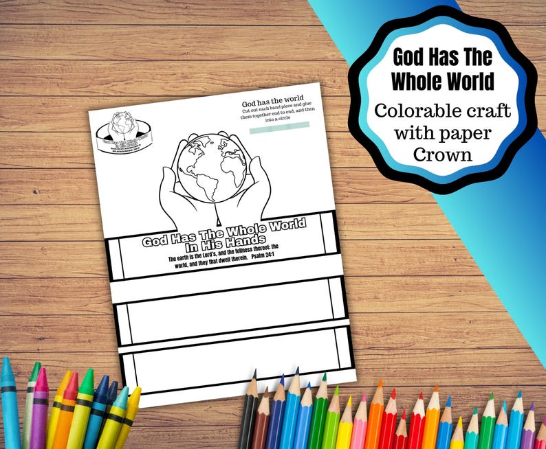 God Has the World in His Hands. Kids Bible Craft for God Having the ...