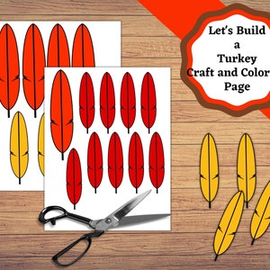 Big Turkey Printable Craft and Coloring Page. Thanksgiving Craft or ...