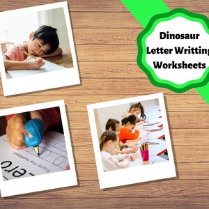 Dinosaur Themed Children's Printable Letter Writing Practice Worksheets ...