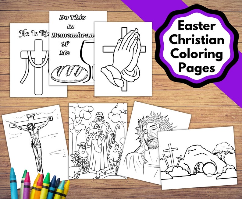 Printable Easter Coloring Sheets, Christian Coloring Pages, Church ...