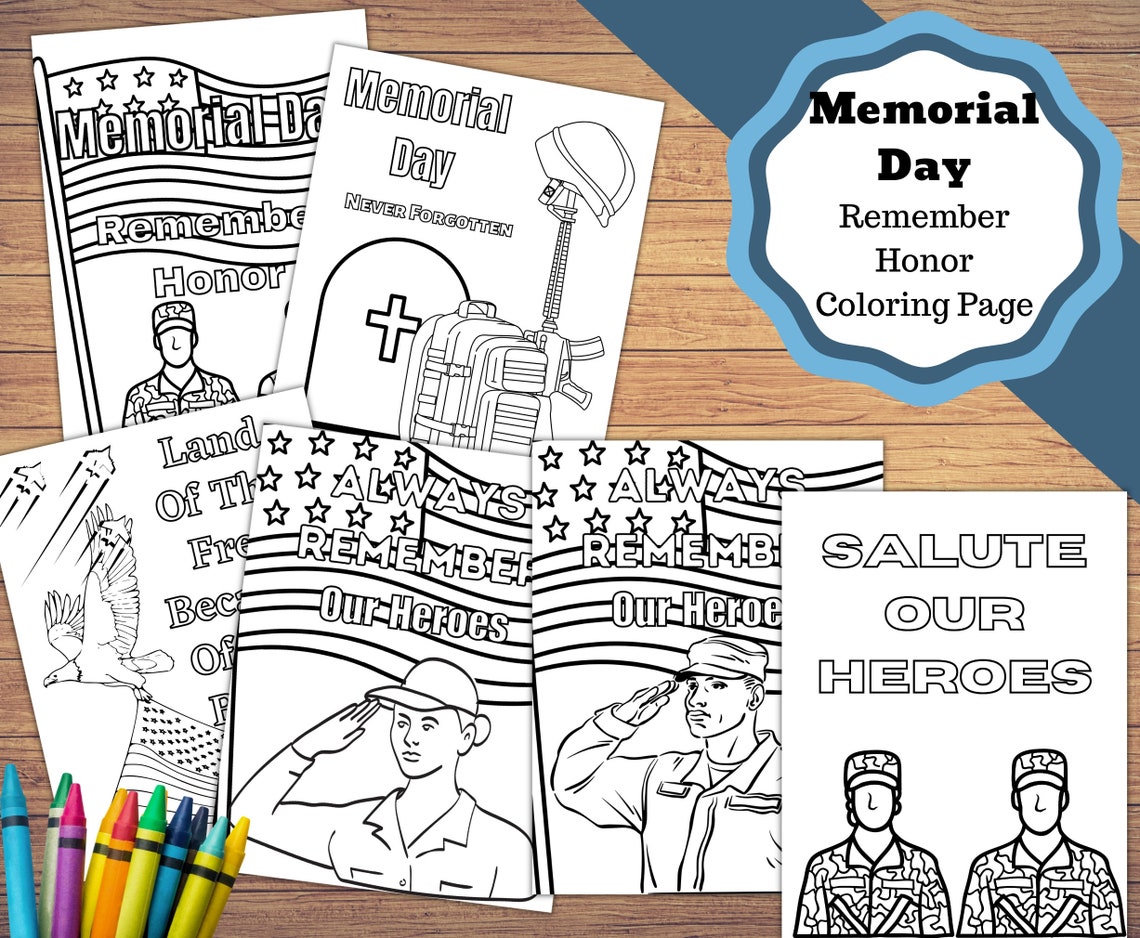 Printable Memorial Day Coloring Pages, Honor Our Heroes Coloring Pages ...