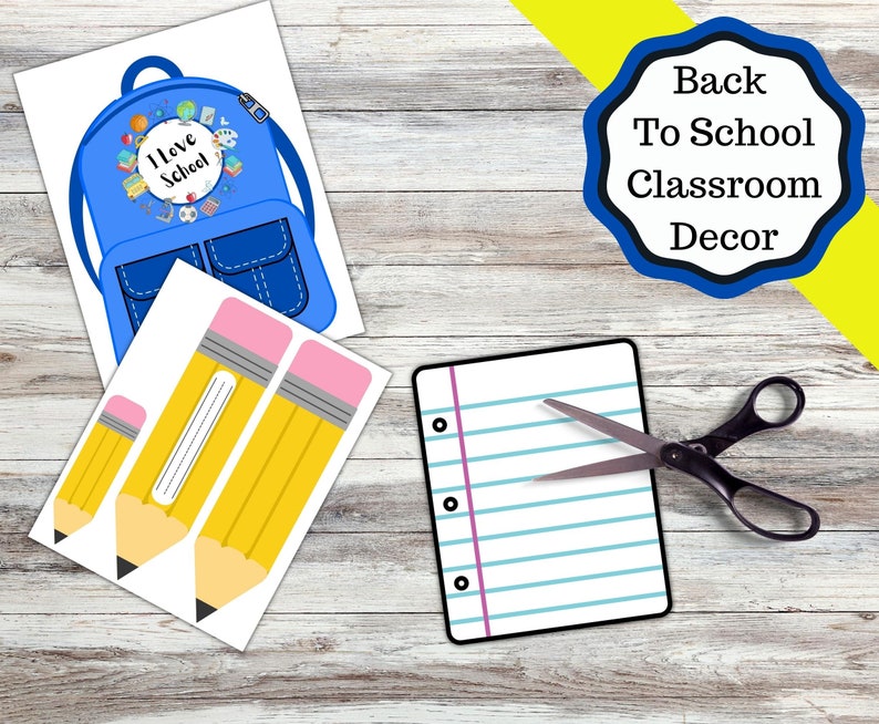 Back to School Printable Classroom Decorations, Colored Pencil ...