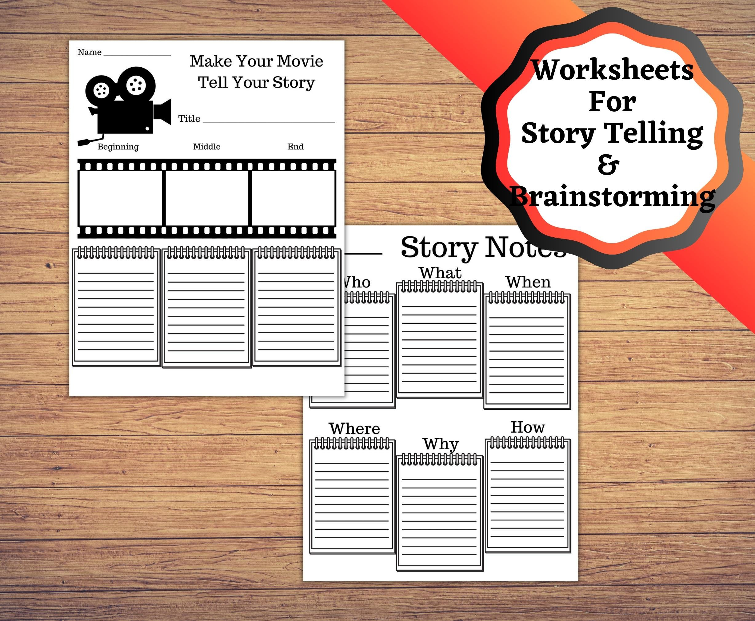 Printable Worksheets and Pages to Help With Story Telling and ...