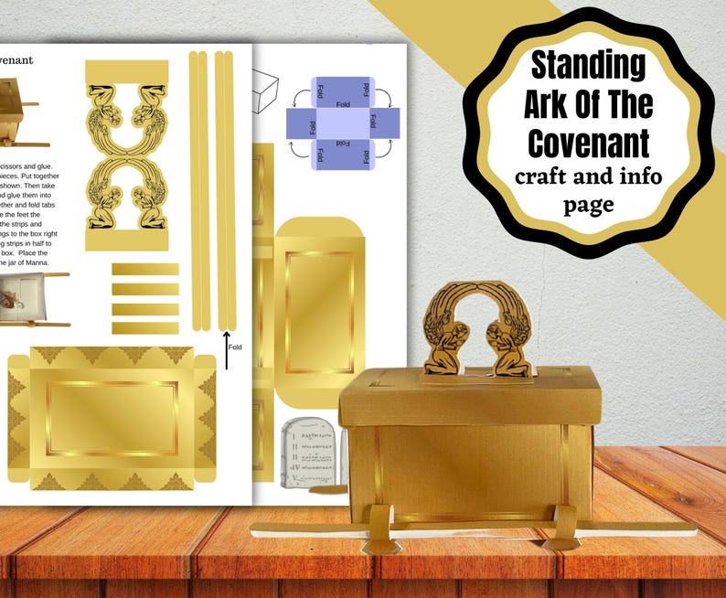 Standing Ark of the Covenant Paper Craft. Build the Ark of the Covenant ...
