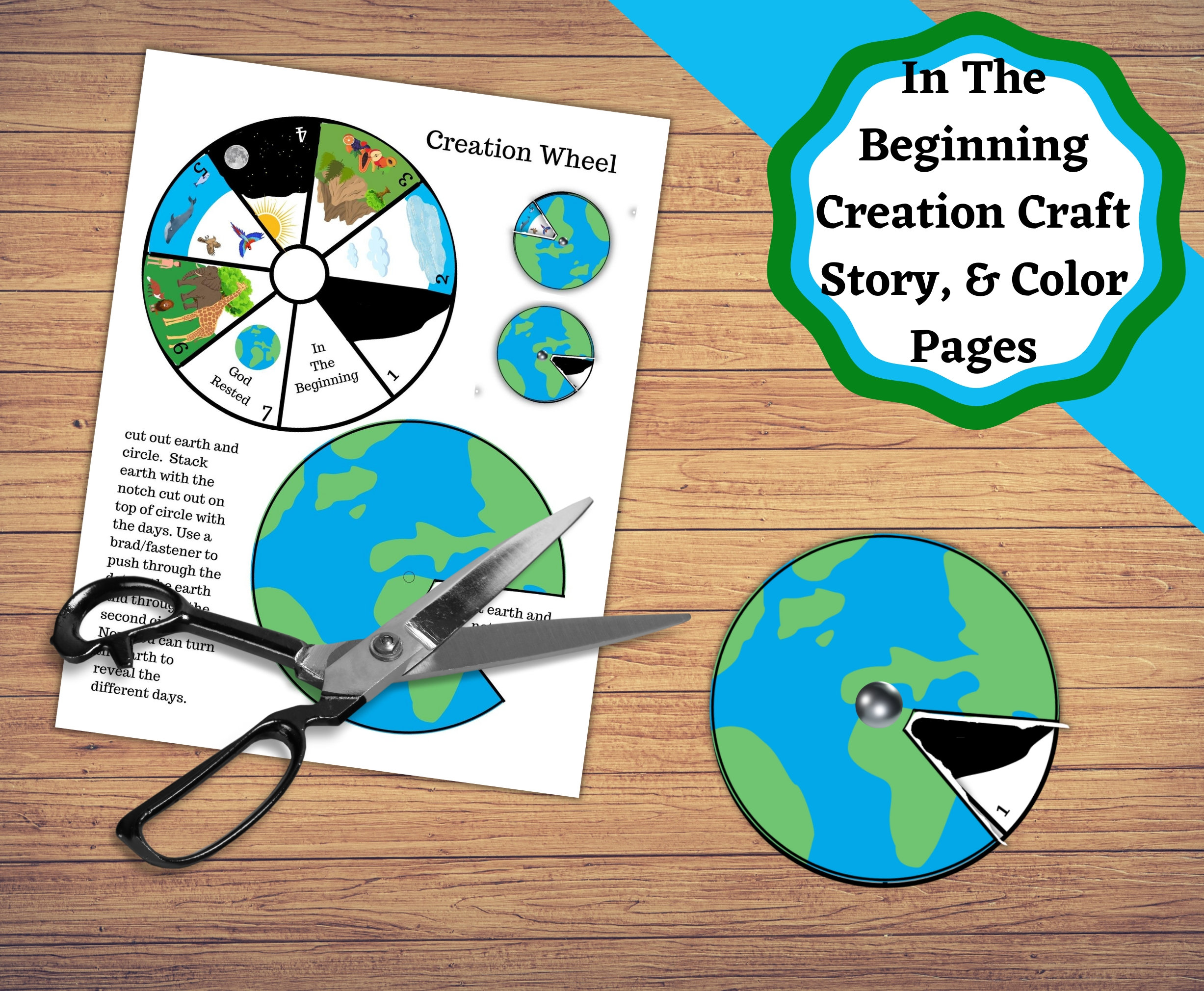 Printable Story of Creation Craft Set, Genesis 7 Days of Creation Craft ...