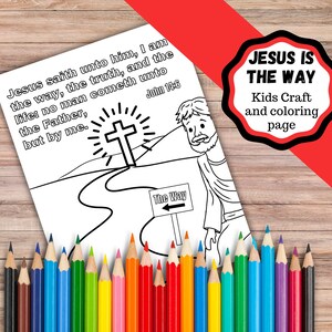 Jesus is the Way Printable Kids Craft With Coloring Page. Jesus is the ...