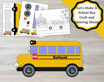 School Bus Craft | Name Craft for Preschool and Kindergarten | Bulletin ...