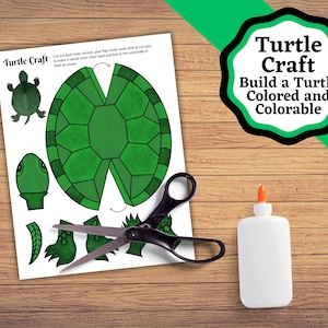 Printable Turtle Kids Craft. Kids Printable Craft Build or Make a ...